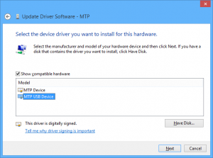 Permanently delete broken MTP Device driver for connecting Android ...