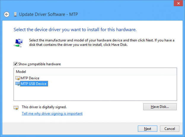 Permanently delete broken MTP Device driver for connecting Android ...