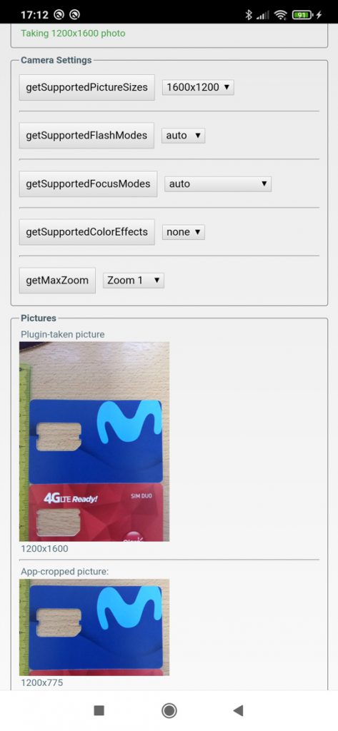 Cordova Camera Preview plugin demo | Andrés Zsögön